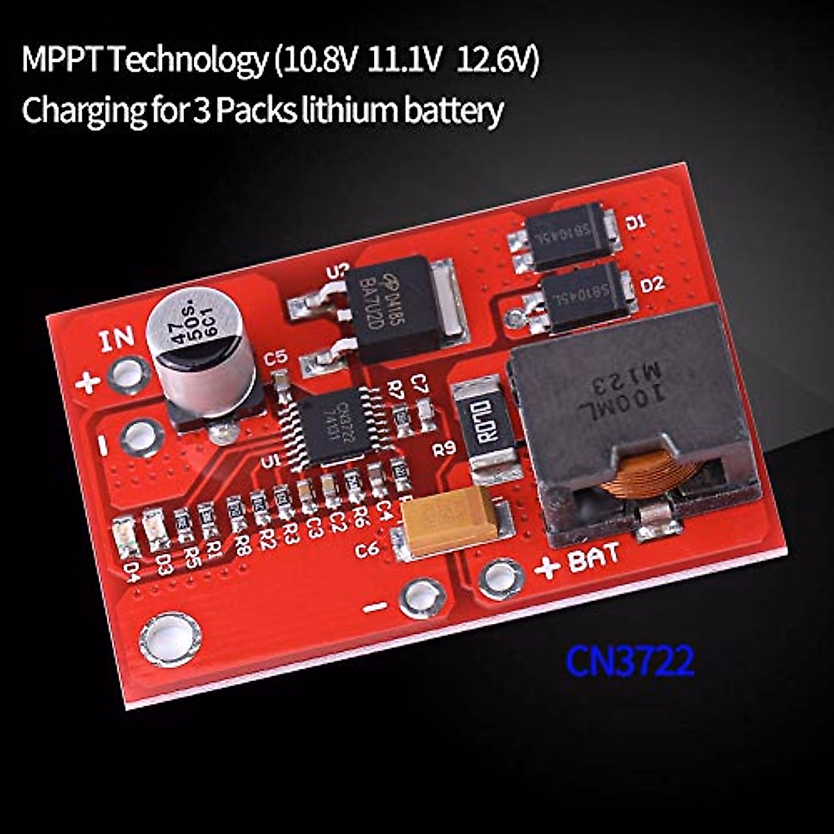 Mppt Lithium Ion MPPT Controller - 12V MPPT Solar Panel Controller 3 Series Lithium Li-ion 18650 Battery Charging Module