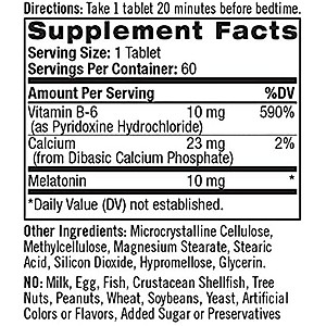 Natrol, Advanced Sleep Maximum Strength 10 mg Tablets, Melatonin, 60 Count