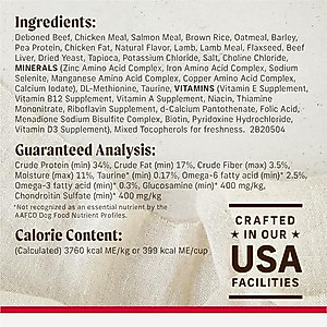 Merrick Backcountry Healthy Grains Kibble With Freeze Dried Raw Pieces, Great Plains Red Meat Recipe Dog Food - 4.0 lb. Bag