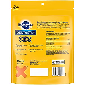 Pedigree DentaStix Chewy Chunx Dental Treats, Large Dog – 13.5 oz
