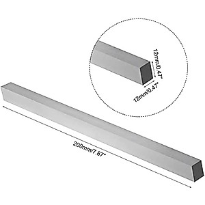 Utoolmart HSS Lathe Tool Bit 12mm x 12mm x 200mm Square Lathe Turning Tool Blanks High Speed Steel Rectangular Fly Cutter Mill Blank 1pcs