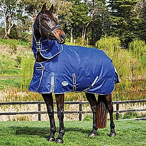 Weatherbeeta ComFiTec Premier Free II Detach-A-Neck Medium - Dark Blue/Grey/White - 78"