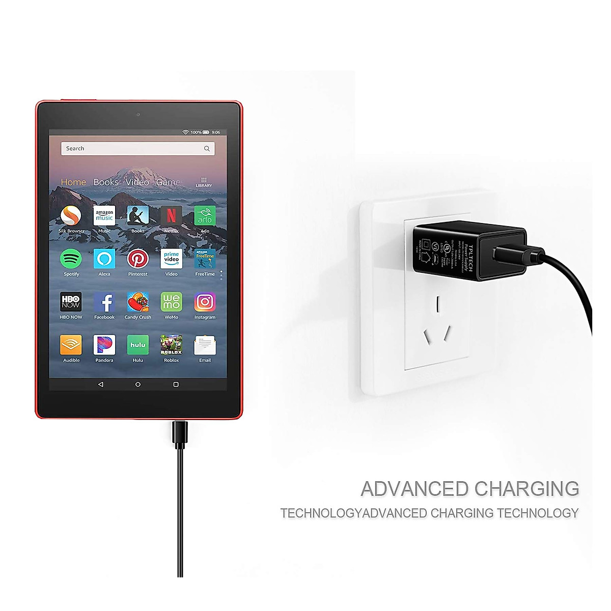 15W Fast Charger,10Ft Extra Long Micro USB Cable for Charging Fire HD 7 8 10(1st-8th Generation 2010-2018) Kindle Fire HD HDX 7''8.9''9.7'' Kindle E-Reader Oasis Paperwhite
