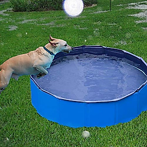 VaygWay Foldable Dog Pet Pool – Portable Swimming Pool Dogs Cats Pets–Collapsible Bathing Tub and Kiddie Pool – Collapsible Pool for Dogs Cats and Kids