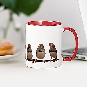 CafePress Timor Zebra Finch Mug Ceramic Coffee Mug, Tea Cup 11 oz