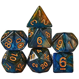 Brybelly Glitter Bomb of Polyhedral Dice, 25 Pc Variety Pack - 5 Sets of Sparkle Bulk RPG Tabletop Game Pieces & Accessories in Bulk - TTRPG Essential Starter Kit and Extra DND Items for Gaming