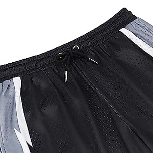 SEC.119 Grateful Dead Steal Your Face Mesh Shorts | Black & White Officially Licensed Apparel | Large