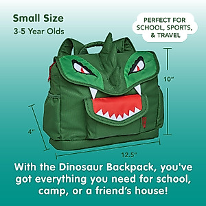 Bixbee Kids Backpack, Dinosaur Backpack for Boys & Girls, Water Resistant Backpack with Pockets, Durable Zippers & Easy Carry Design - Perfect Size Children's Bookbag for School