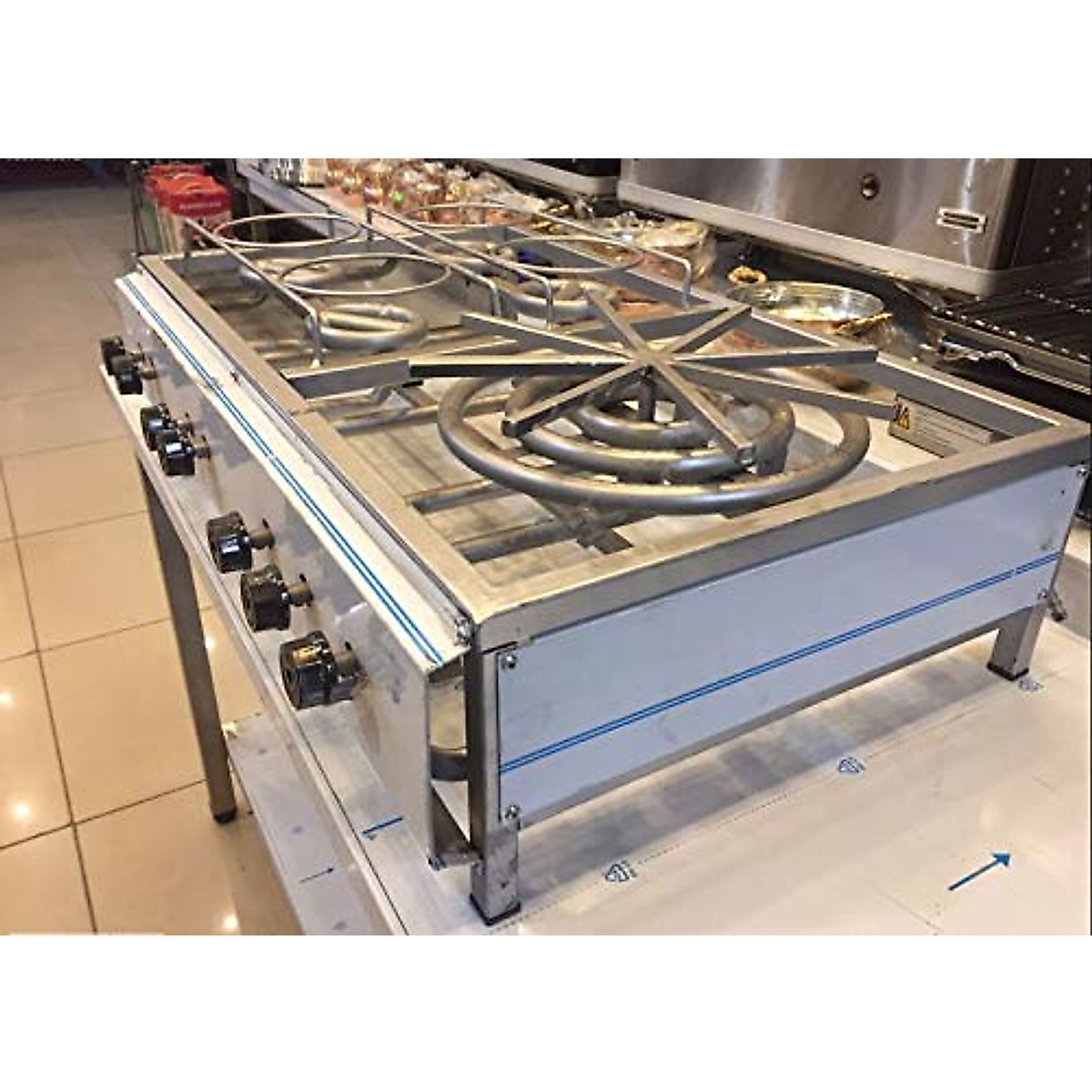4 Small and 1 Big Burner Combo Set Kunafa Konafa Kanafeh Kunafah Kunefe Stove for Cooking Quarry 4 Small Plates and 1 Big Plate Included Works with Propane Gas (LPG)