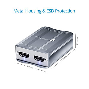 gofanco Prophecy 4K 1x2 HDMI 2.0 Splitter – 4K @60Hz YUV 4:4:4, HDR, 3D, HDCP 2.2/1.4, EDID, 18Gbps, ESD Protection, 2 Way Port, 1 in 2 Out, TAA Compliant (PRO-HD20split2P)