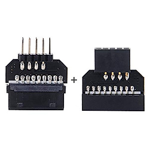 cablecc 1set Reversible USB 2.0 9Pin Housing to Motherboard USB 3.0 20pin Header Female Adapter