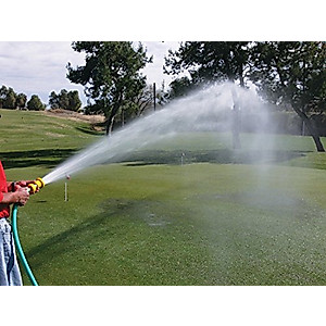 Underhill Garden Water Hose Nozzle, Sprayer, 37 GPM 80 PSI, 3/4-Inch Thread Inlet, Jet, Soak, Fan, Attachment, Heavy-Duty Metal and Rubber, Adjustable, Magnum, NG450