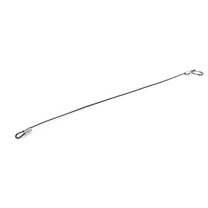 MIZUGIWA Stainless Steel Lanyard Cable,Tether Safety Wire for Loss Prevention 2 Loops w/Quick Release Ring & Rubber Coating 12" Set of 10