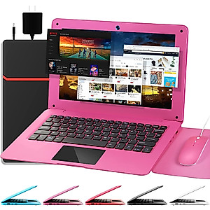 10.1" Inch Kids Laptop Computer, Netbook Powered by Android 7.1.1, Quad Core Processor, 2gb Ram, 32gb Storage, Bluetooth, WiFi