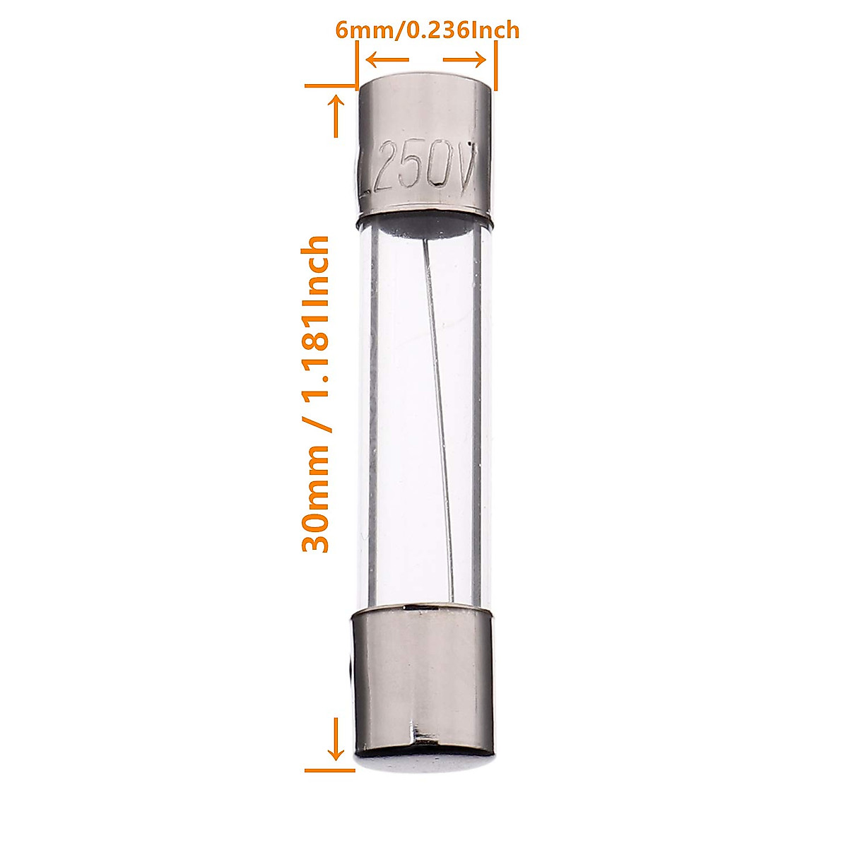 HUAREW 24 Values 240 Pcs Fast Blow Glass Fuses 250 V Volt 5x20 mm 0.5 1 1.6 2 3 4 5 6.3 8 10 15 20 A 6x30 mm 0.5 1 2 3 4 5 6 7 8 10 15 20 A amp Assortment Kit