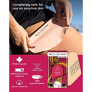 The Chub Rub Patch for Thighs (AS SEEN ON SHARK TANK), Anti Chafe Thigh Chafing Prevention Friction Tape Patches, Anti Chafing Skin Tape for Inner Thigh Rubbing Prevention Women (3 Pairs), Ivory