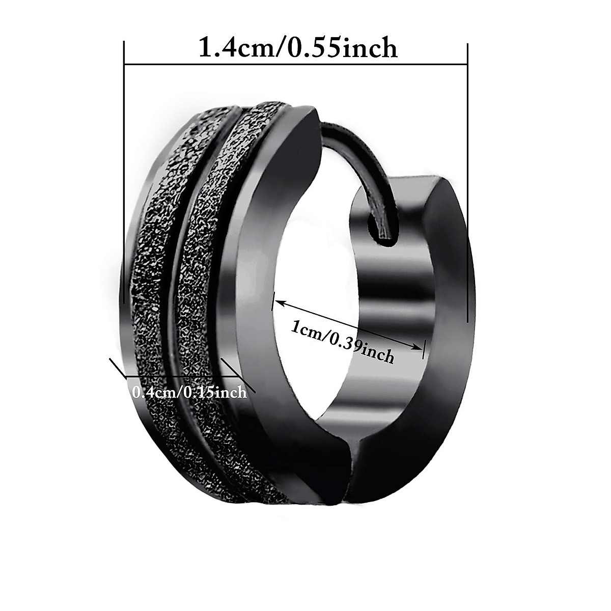 Stainless Steel Hoop Earrings For Men's Women's,Silver/Gold/Black/Blue Hypoallergenic Round Huggie Earrings,Fashion Punk Earrings Piercing Jewelry,Simple Stylish Loop Earring,Gift for Him Her Birthday