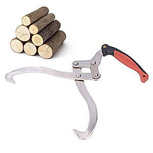Yosoo Health Gear Log Tongs, Logging Skidding Tongs, Log Lifting Grapple Hook Wooden Claw for Garden Wood Handling