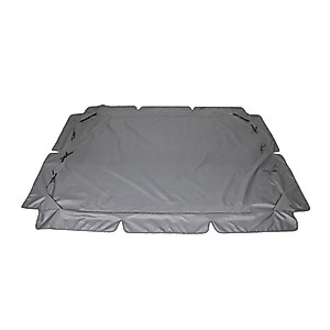 Outdoor Patio Swing Chair Canopy Replacement, 3 Seater Porch Swing Seat Canopy Cover, Waterproof Windproof Anti-UV Heavy Duty Rip Proof Garden Hammock Top Cover, Garden Furniture Covers (Grey, Large)