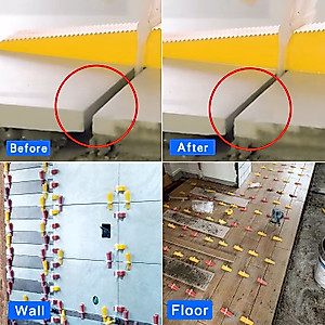Tile Leveling System 1/32" Spacers Tile Leveler Clips 5500 Pcs and 16 oz Rubber Mallet Hammer .Tile Tools Set for Professional Ceramic and Stone Installation
