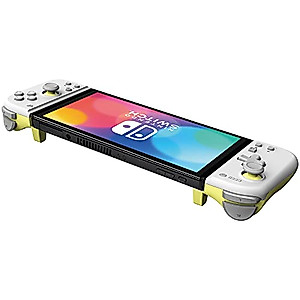 HORI Nintendo Switch Split Pad Compact (Light Gray & Yellow) - Ergonomic Controller for Handheld Mode - Officially Licensed by Nintendo