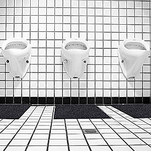 Cibicon Urinal Mats，Bathroom Floor Protector,Urinal Floor Mats,Toilet Urinal Mat,Absorbent Material,Waterproof Layer,Anti-Slip,Durable and Machine Washable (Urinal Mats: 24inches x 20inches)