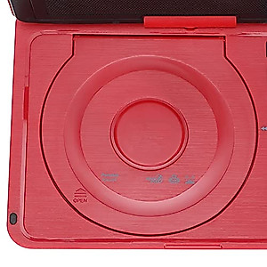 Zunate 6.8'' Portable Mini DVD Player, with 270° Swivel HD LCD Widescreen Display Screen, Support USB/SD Card/Sync TV and Multiple Disc Formats, for Kids/Parent at Home/Travel(red)