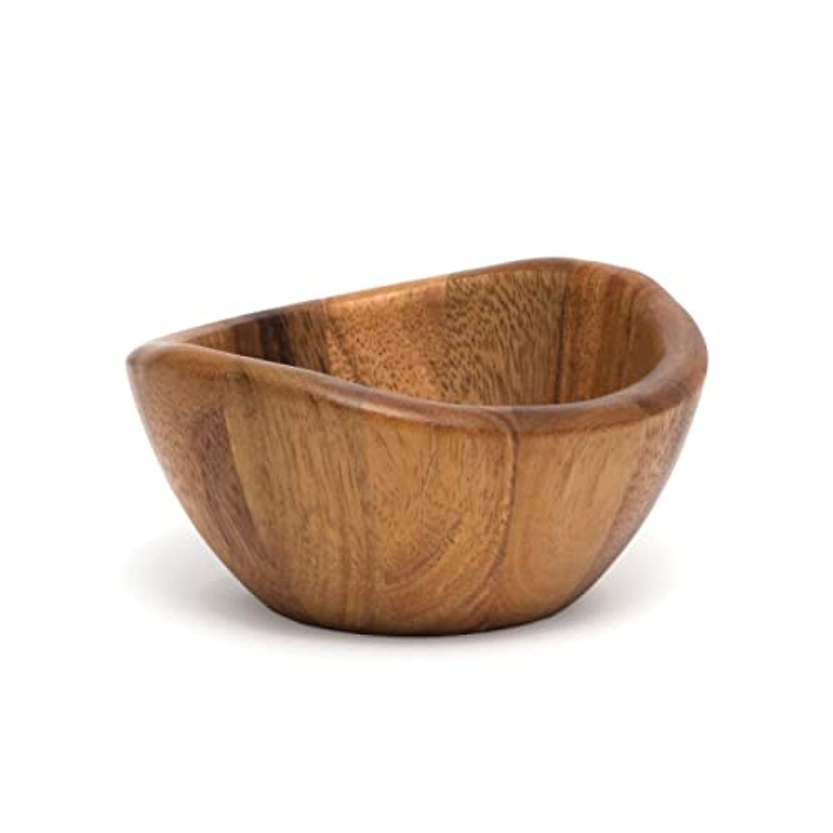 Lipper International Acacia 6 x 3 Wave Bowl Set of 4, 20 fl.oz., Brown