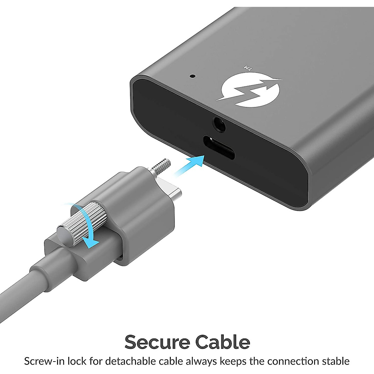SABRENT Thunderbolt 3 to Dual HDMI 2.0 Display Adapter for Windows or Mac | up to 4K Resolution at 60Hz | Detachable Cable with Screw-in Lock (TH-S3H2)