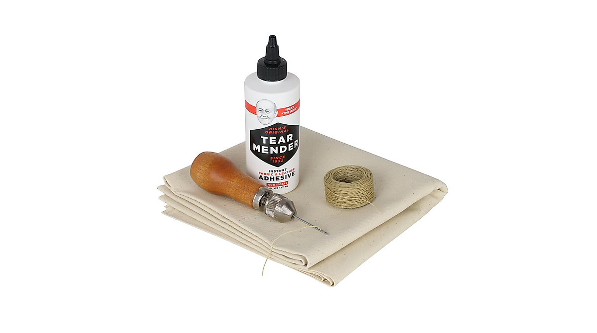 Complete Canvas Repair Kit with Tear Mender & Sewing Awl | Easy Fixes