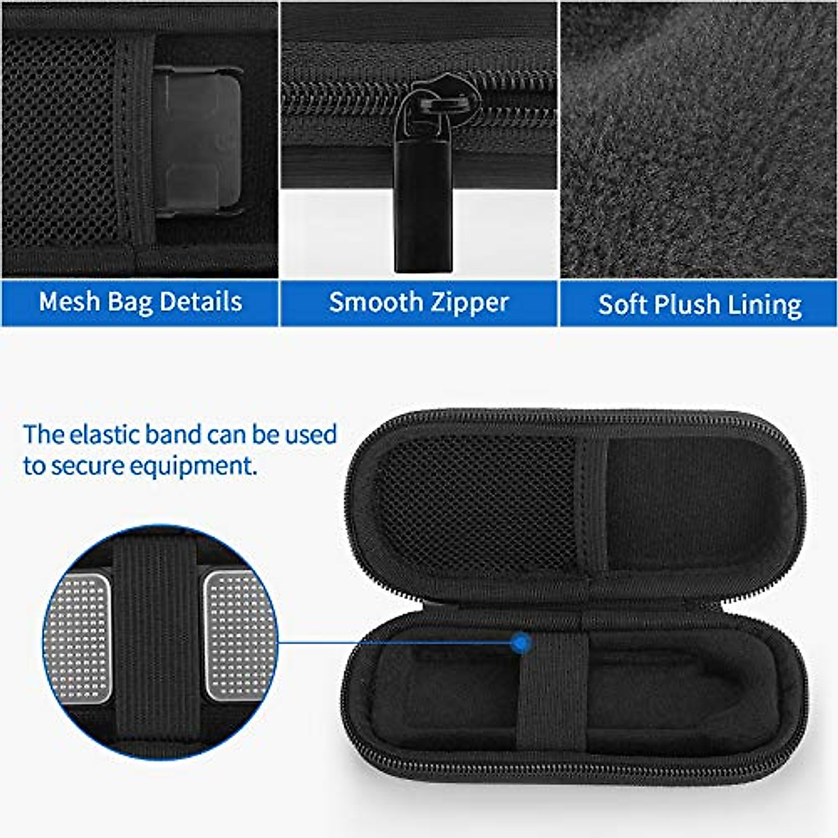 Yinke Hard Heart Monitor Case for KardiaMobile 1-Lead/6-Lead Personal EKG Monitor for Apple and Android Device, Travel Case Protective Cover Storage Bag