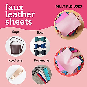Incraftables Glitter Faux Leather Sheets for Crafts 20 Pieces. Assorted Faux Leather Sheets for Cricut (8.3”x11”). Best Fauxs Leather Sheets for Earrings & Arts. PU Leather Fabric for Adults & Kids