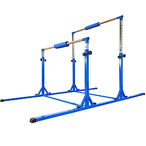 MARFULA Gymnastics Double Horizontal Bars 3Play Parallel Bars Uneven Bars Gymnastics Training Kip Bar with 304 Stainless Steel Regulating Arms & Fiberglass Rail for Indoor Outdoor Home Club Use
