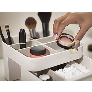 Joseph Joseph 75004 Viva Makeup Cosmetic Storage Organizer with Drawer, Medium, Shell