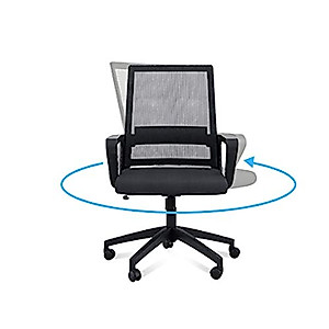 ZLBYB Desk Chair Mesh Computer Chair with Lumbar Support Arms Cute Swivel Rolling Task Mid Back Executive Chair for Women Men Adults Girls