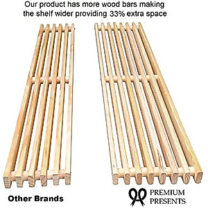 36" wooden wall mounted pot rack with 10 hooks. Wall rack. Pan rack. Hanging pot rack. Wood Pan Pot hanger. Hanging pot holder. Kitchen wall shelf. Kitchen pots pans organizer shelf 36x10 inch chrome