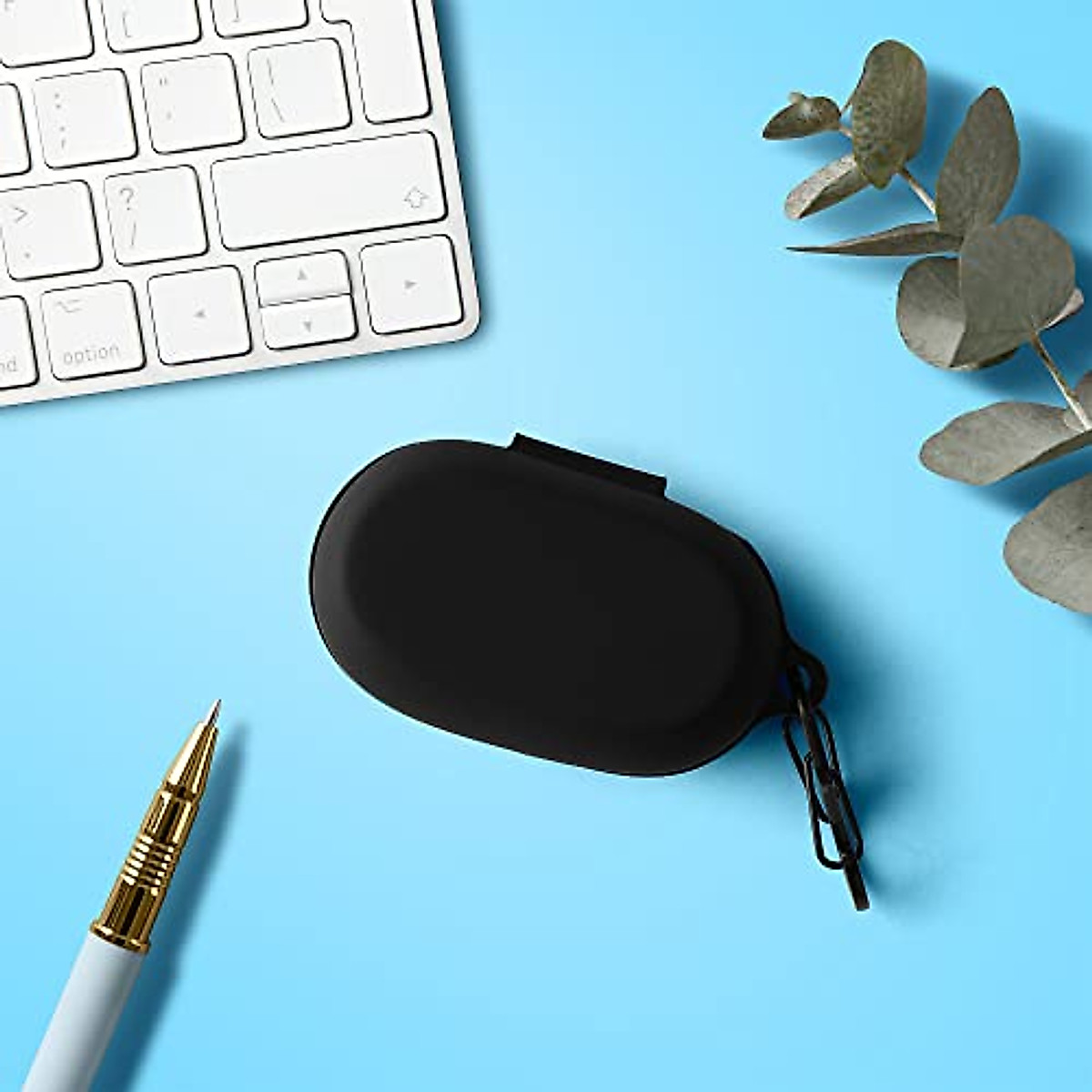 kwmobile Case Compatible with Jabra Elite 7 Pro/Elite 7 Active Case - Silicone Cover Holder for Earbuds - Black