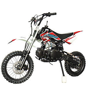 X-PRO 125cc Kids Dirt Bike Pit Bike Youth Dirt Pit Bike with 4-Speed Manual Transmission Zongshen Engine,Big 14"/12" Tires，Red