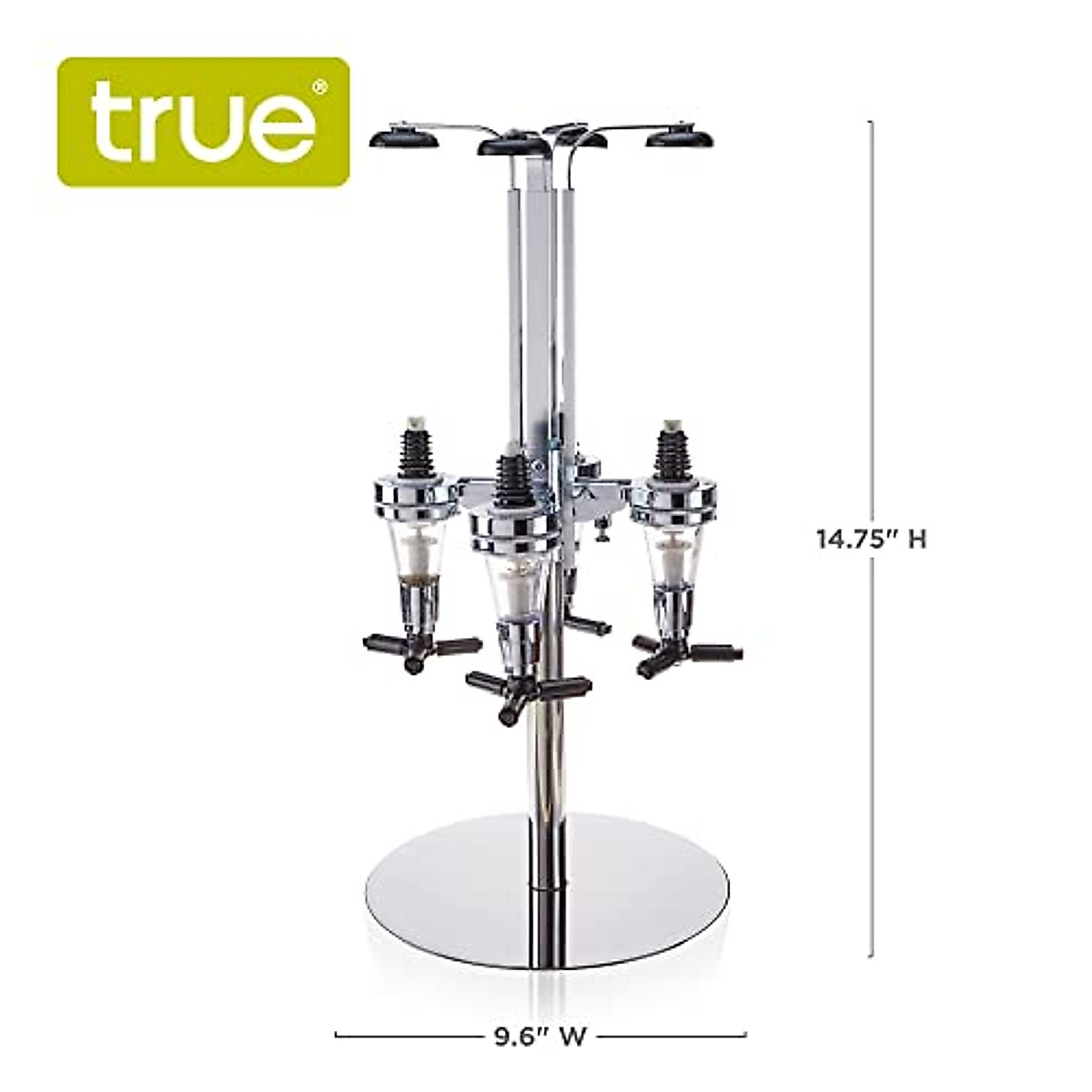 True 4 Bottle Liquor Tap, Whiskey Bottle Holder, Whiskey Dispenser, Shot Dispenser for Liquor Bottles, Liquor Bottle Dispenser, Set of 1