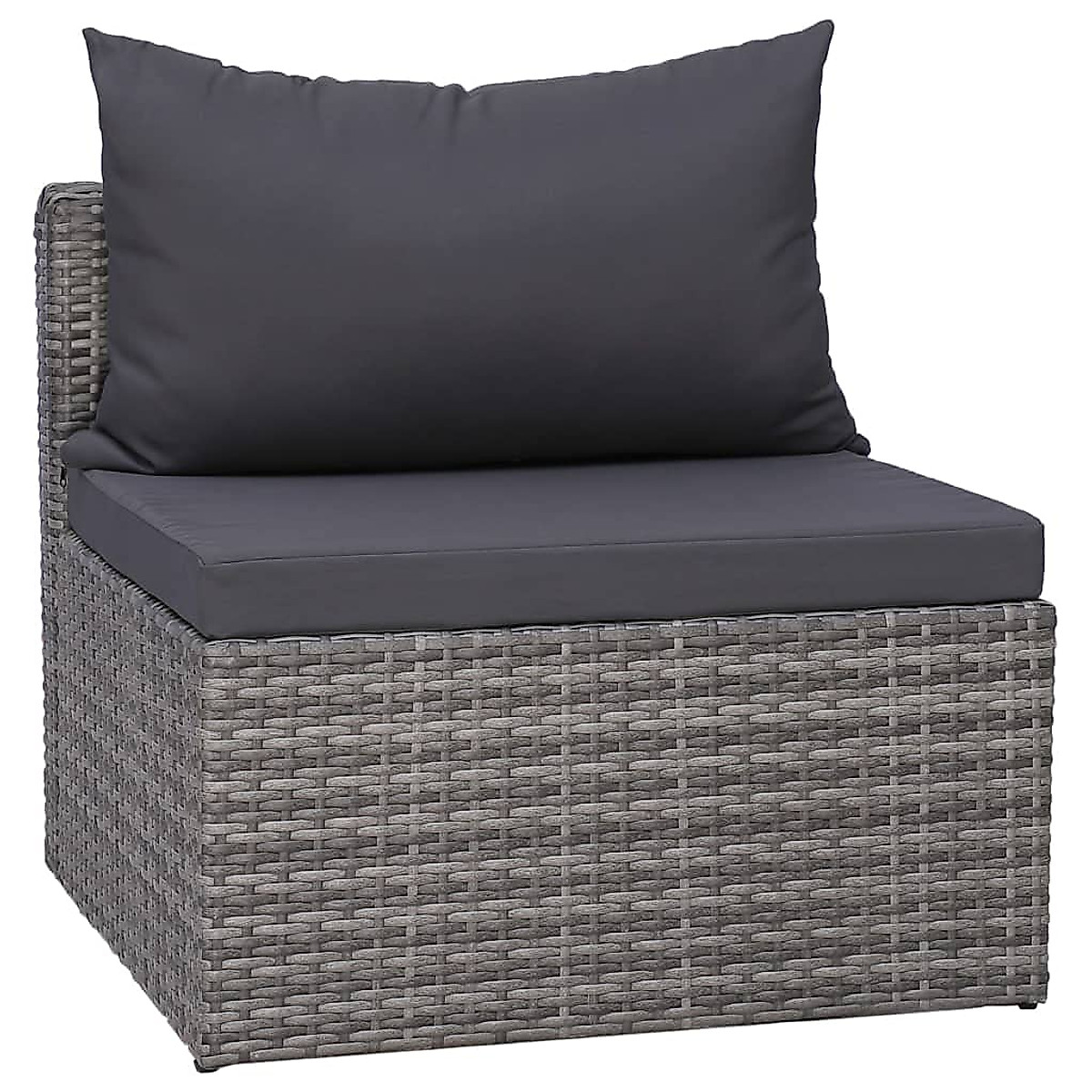 vidaXL 3 Piece Patio Sofa Set - Stylish and Practical Design with Weather-Resistant PE Rattan and Powder-Coated Steel Frames, Set Includes Cushions