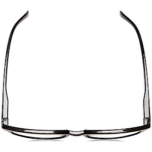 Foster Grant mens Boston Square Glasses Reading Glasses, Black/Transparent, 59 mm US