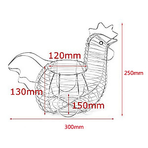 Aebor Chicken Egg Basket Holder Metal Wire Hen Shaped Kitchen Storage Rack, Egg Basket with Handle, Holds 15-20 Eggs, for Kitchen Living Room Home Décor Decoration Storage