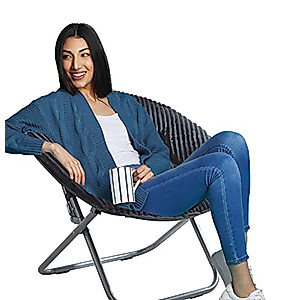 Urban Shop Corduroy Saucer Chair, Grey