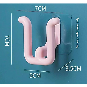 CHNLML Slippers Hook Bathroom Shower flip Flops Adhesive Storage Organizer Rack Saving Space Babouche Sticky Holder (Pink)