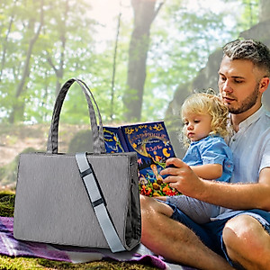 Diaper Bag Tote, Large Travel Diaper Bag, Baby Bags with Changing Pad and Diaper Bag Organizer Insert for Tote - Dark Grey