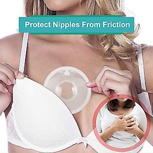 Breast Shells, Milk Catcher, (2PCS) Breastmilk Collector, Milk Savers for Breastfeeding, Nipple Shields with Plug, for Milk Leaks, Collect Breastmilk, Protect Cracked Nipple, Reusable & BPA-Free