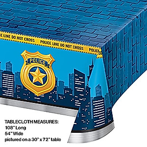 Creative Converting All Over Print Plastic Tablecover, Blue