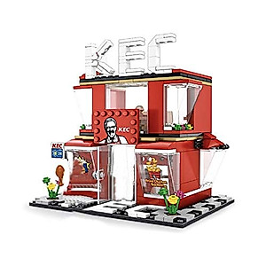 General Jim's City Street Creator Modular Building Blocks Sister Karen’s Fried Chicken Restaurant 282 Piece Toy Bricks Set MOC City Building for Teens and Adults