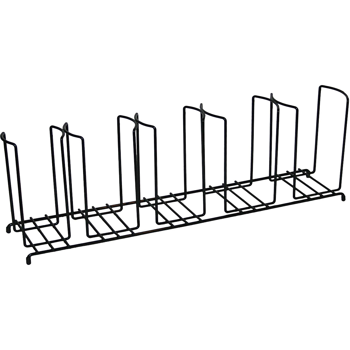 San Jamar C8005WFS Steel Cup and Lid Wire Organizer with Caddy and 5 Stacks, Black