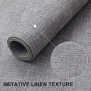 homing Faux Leather Heat Resistant Placemats Set of 6 – Waterproof Wipeable Dining PU Place Mats for Indoor & Outdoor, Easy to Clean - Light Grey